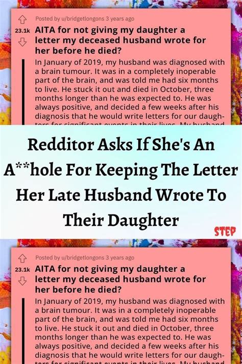 Redditor Asks If She S An A Hole For Keeping The Letter Her Late