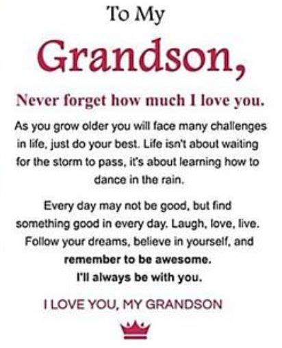 Poem For Grandson Heartwarming Grandson Quotes