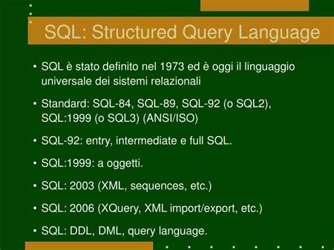 Ppt Sql Structured Query Language Powerpoint Presentation Free