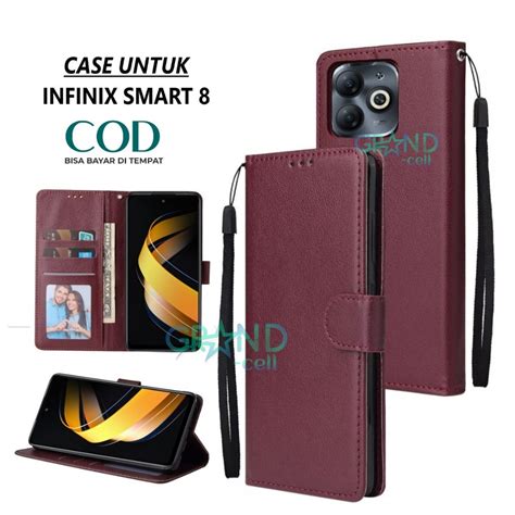 Jual Case Hp For INFINIX SMART SMART PRO Premium Flip Wallet Flip Case Magnet Casing Flip