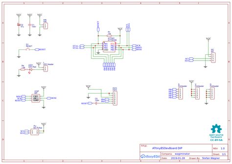 Attiny Development Board Dip Oshwlab