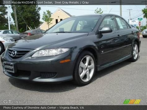 Steel Gray Metallic 2005 Mazda MAZDA6 S Sport Sedan Gray Interior