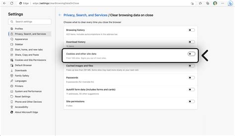 Troubleshooting Allow Sites To Save Data Chrome Or Turn Off Clear Site Data Edge