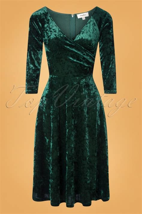 Timeless S Dovey Velvet Swing Dress In Green Shop At Topvintage
