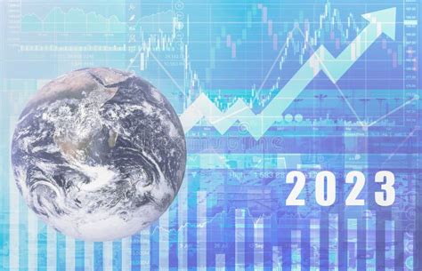 Stock Index Graph On Blue Gradient Background Stock Image Image Of