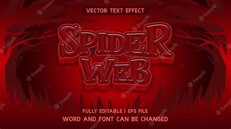 Premium Vector Spider Web Text Effect Halloween Night Horror