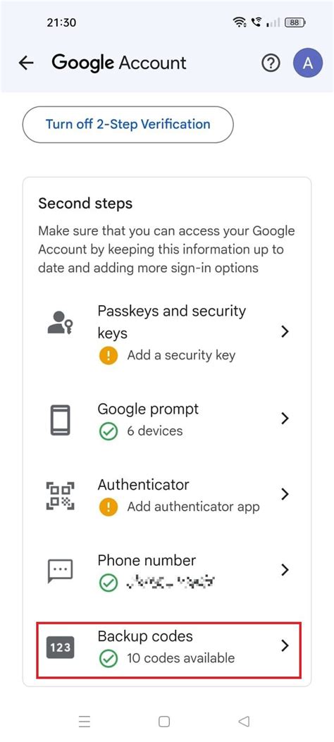 Google Authenticator How To Get Backup Codes