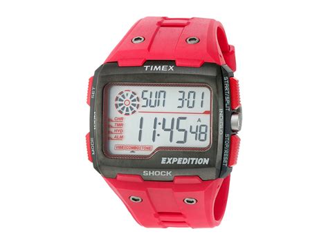 Timex Expedition Grid Shock Resin Strap In Red For Men Lyst