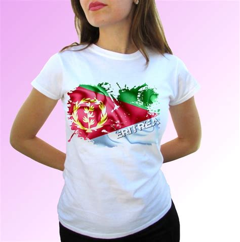 Eritrea Flag Design Art White T Shirt Top Short Sleeves Etsy