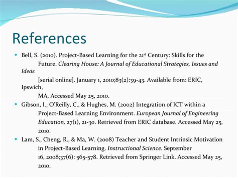 Implications Of Web Based Project Learning Ppt