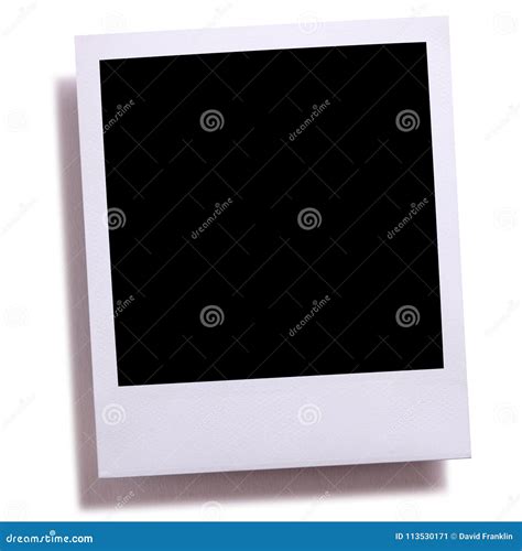 Blank Instant Polaroid Camera Photo Print Isolated On White Stock Image