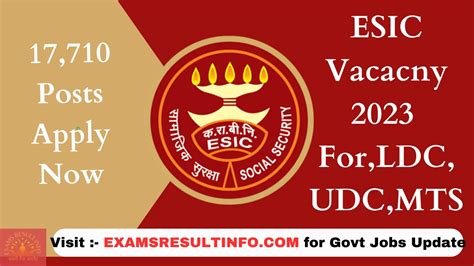 Esic Recruitment 2023 17 710 Notification Out For Udc Ldc And Mts Posts