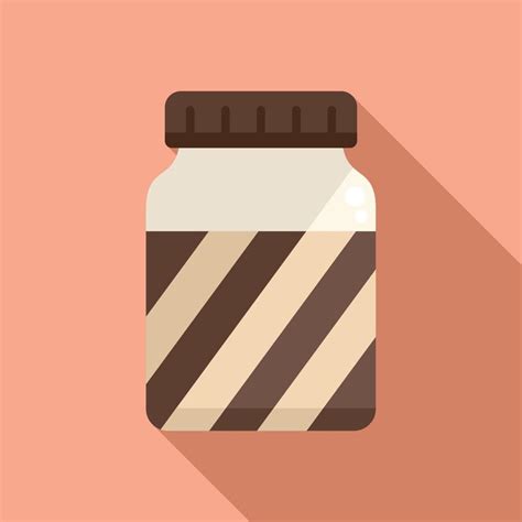 Chocolate Paste Mix Icon Flat Vector Cocoa Jar 15158190 Vector Art At