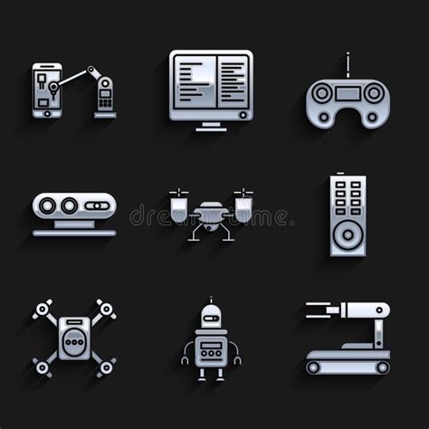 Set Drone Flying With Action Camera Robot Remote Control 3d Scanning