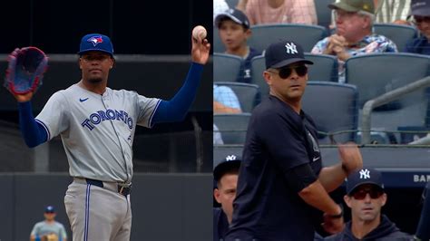 Aaron Boone Throws Ball Before Ejection 08042024 New York Yankees