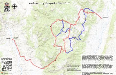 Koosharem Loop Marysvale Paiute Trail Ut Map By Trusted Trail Maps Inc Avenza Maps