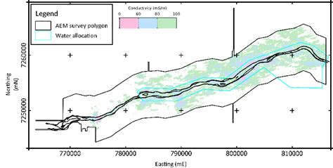 Figure B 2 Contoured Conductivity Depth Grid Of AEM Inversion Layer