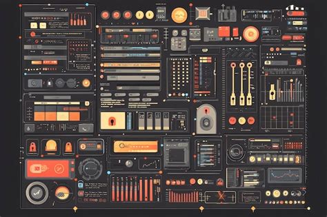 Futuristic Interface Design With Digital Elements And Data