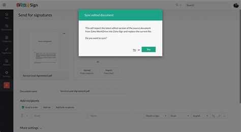 Zoho Workdrive Integration With Zoho Sign