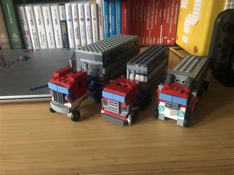 My 3 versions of Optimus : r/LegoTransformers