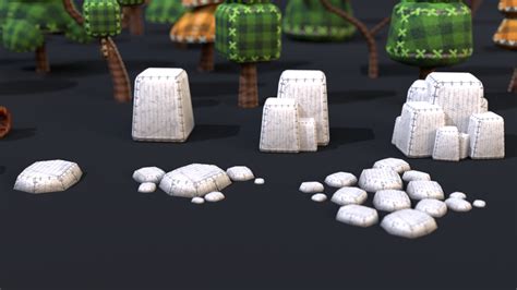 Artstation Low Poly Stylize Nature Pack Game Assets
