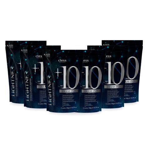 Kit Pó Descolorante Lightner Diamond 300g 6pc Cless Cosméticos