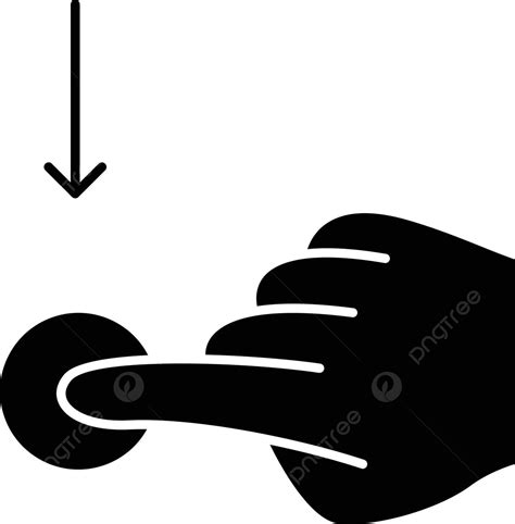 vertical scroll down gesture glyph icon swipe screen badge vector