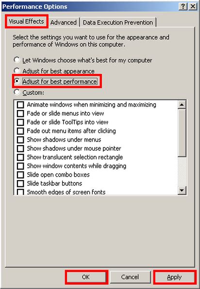Adjust For Best Performance Sctechy