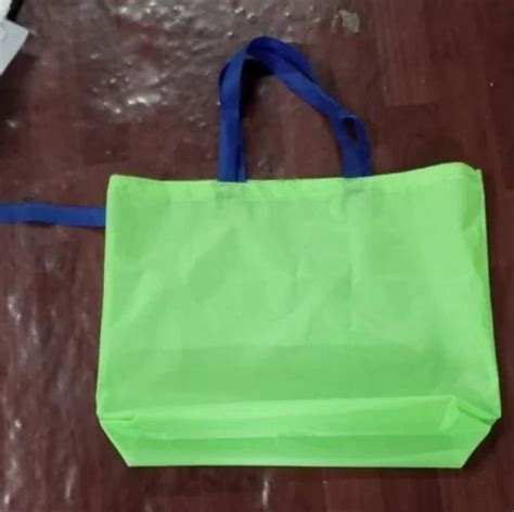 Green And Blue Cotton Plain Cloth Bags For Shopping Capacity 4 Kg At