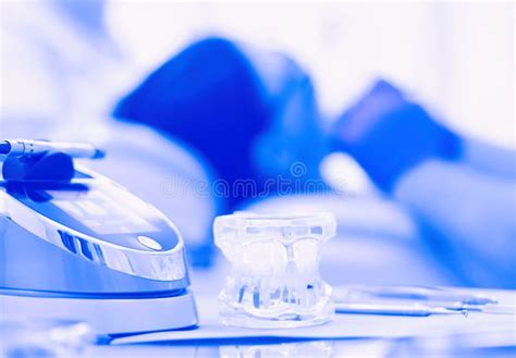 Dental Equipment Tools Dentist Medicine On Desk Stock Photo Image Of