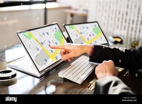 GPS Location Map Search Online Stock Photo Alamy