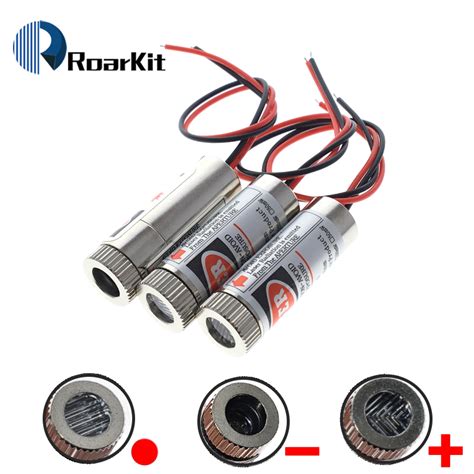 650nm 5mW Red Point Line Cross Laser Module Head Glass Lens Focusable