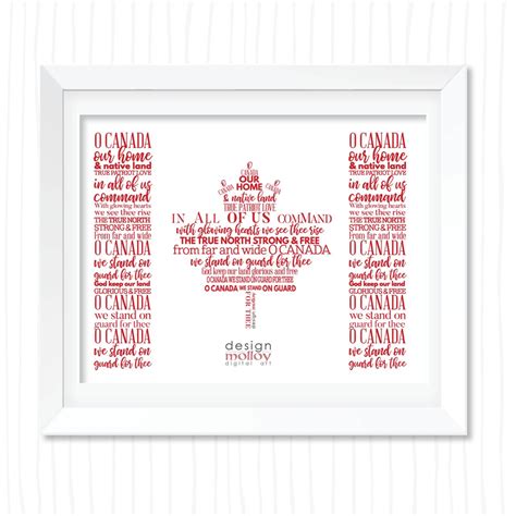 Canadian Flag Canada Flag Flag Word Art Designtypography Canadian