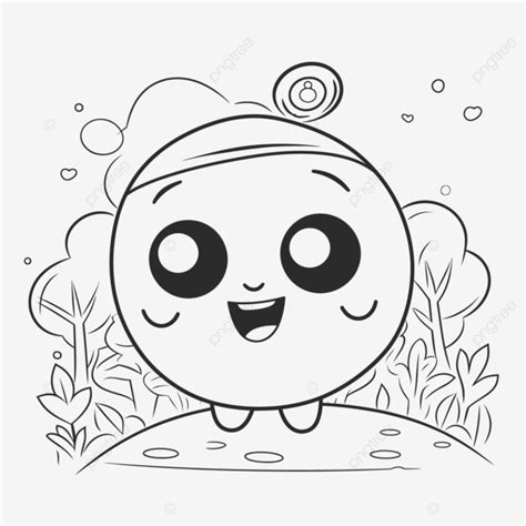 만화 캐릭터 일러스트 색칠 페이지 귀여운 카와이 개요 스케치 드로잉 벡터 캐릭터 일러스트 만화 일러스트 드로잉 일러스트 Png 일러스트 및 벡터 에 대한 무료