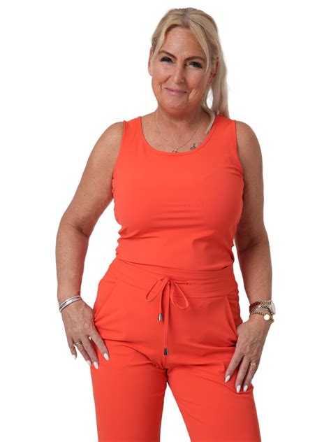 Oranje Travelstof Hemd Van Mi Piace