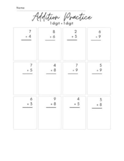 Addition Practice Worksheets Freebie Answer Keys By Ms Maurer Fourth