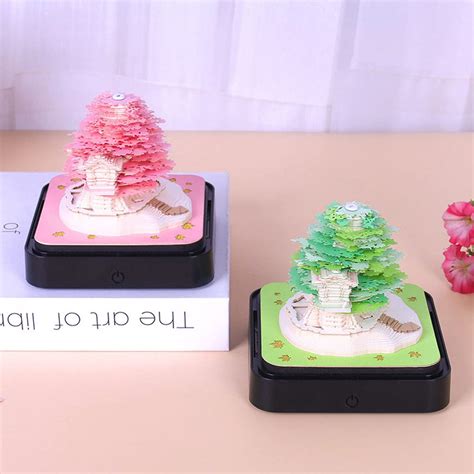 Buildiverse Kawaii Sakura Treehouse 3d Calendar Sticky Memo Notepad