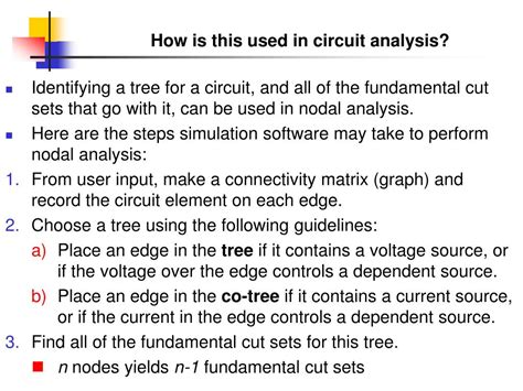 PPT Lecture Graph Theory In Circuit Analysis PowerPoint Presentation ID