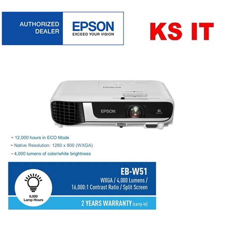 Epson EB-W51 WXGA 3LCD Projector