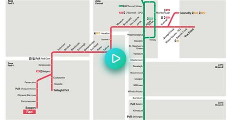Luas Dublin Tram Network Map Compared To Its Real Geography Album