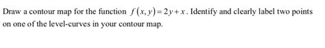 Solved Draw A Contour Map For The Function F X Y Y X Chegg