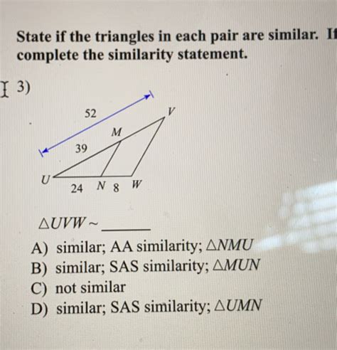 solved state if the triangles in each pair are similar if complete