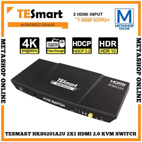 Jual Tesmart Hdmi 2 0 Kvm Switch 2x1 2 Input 1 Output 4k 60hz Usb Switcher Di Seller Velvet