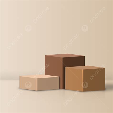 3d 무대 연단 프레젠테이션 디스플레이 쇼케이스 럭셔리 브라운 3d 단계 지휘대 배경 일러스트 및 사진 무료 다운로드