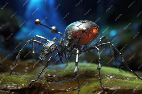 Premium Ai Image Futuristic Robotic Ant Insect With Integrated Nanotechnology Future Robot