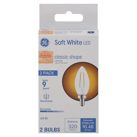 Save On Ge Led Light Bulbs Dimmable Soft White 40w Classic Shape Order Online Delivery Stop And Shop
