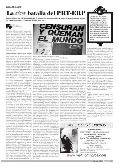 PDF LUCHA DE CLASES La Batalla Del PRT ERP La Batalla Del PRT ERP En Octubre De Se
