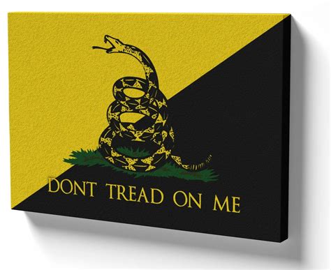 Empório Dutra Quadro decorativo tela bandeira Gadsden dont tread on