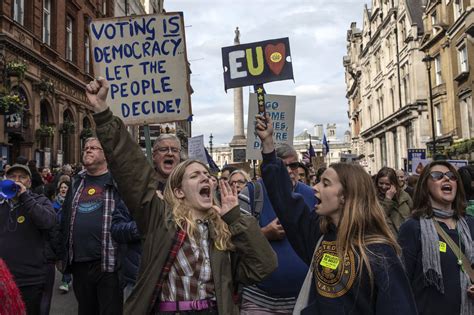 Angry Over Brexit Stalemate Huge Crowds March In London To Demand