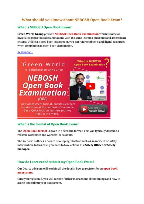 What Should You Know About Nebosh Open Book Exam By Krushi Issuu